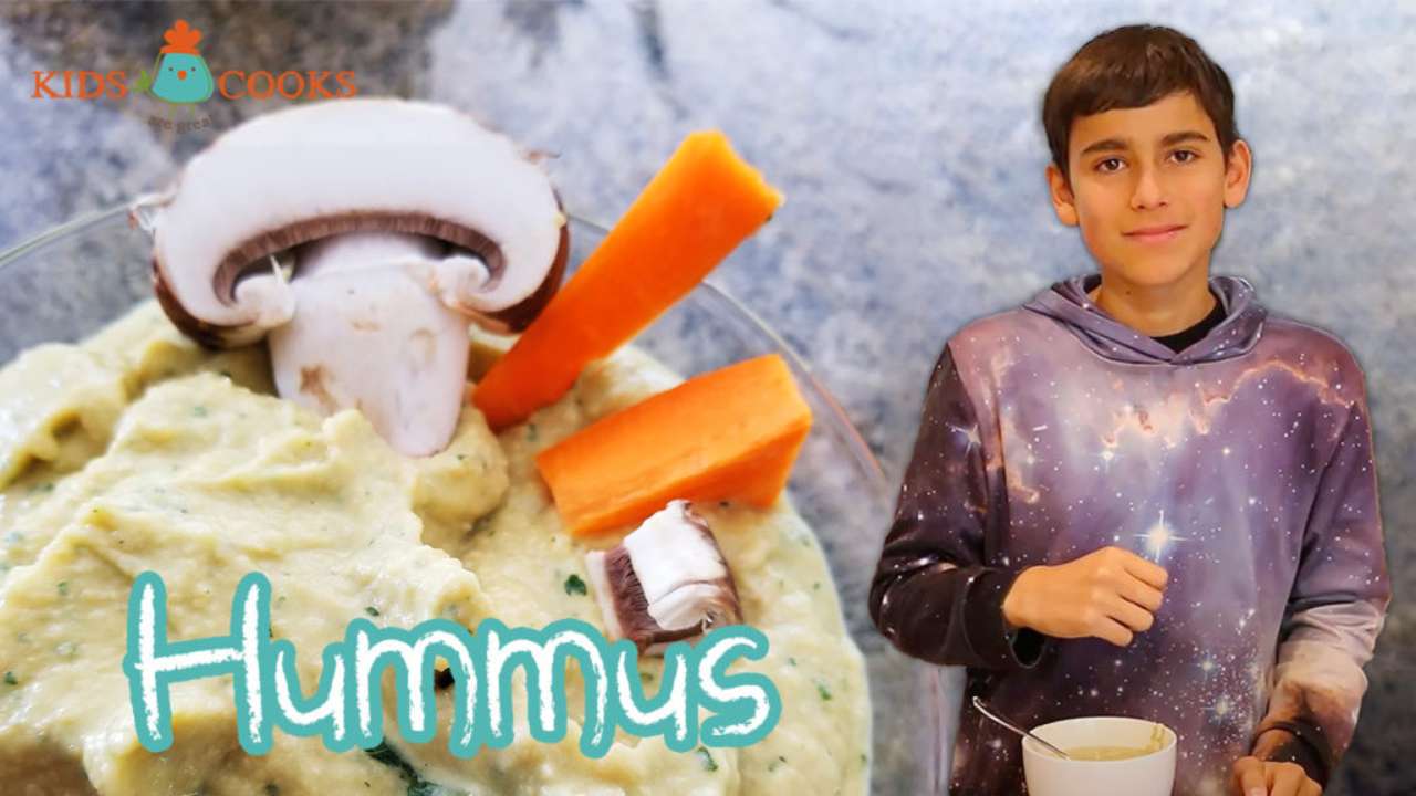 How To Make Yummy Hummus (Easy) - Kid Cooking Video